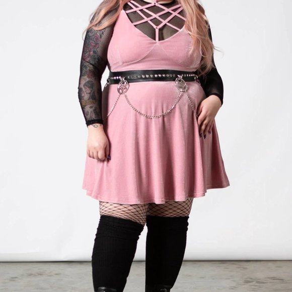 Killstar | Dresses | Killstar Magica Skater Dress Pastel Pink Plus 4xl ...
